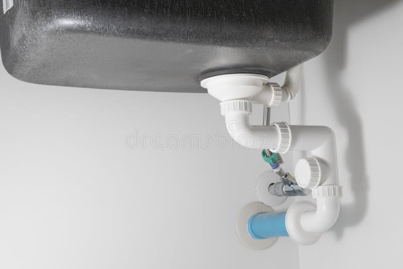Drainage System Under the Modern Sink Stock Photo - Image of concept ...