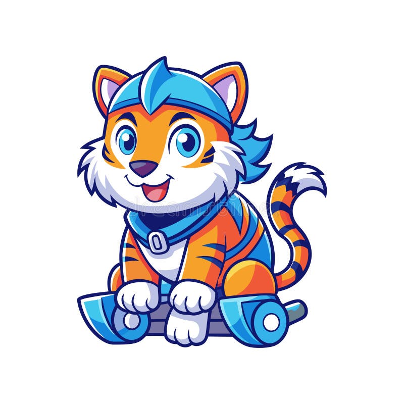 Drained LEGO Adventure of a Tiger Cub Stock Vector - Illustration of ...