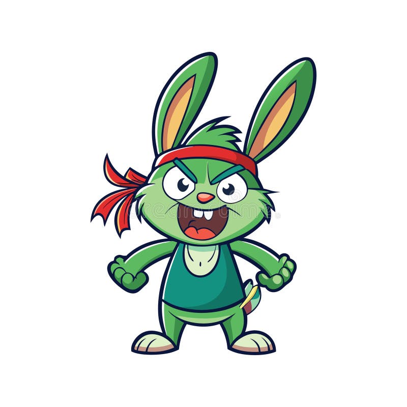 Rabbit Practicing Calligraphy Stock Illustrations – 2 Rabbit Practicing ...