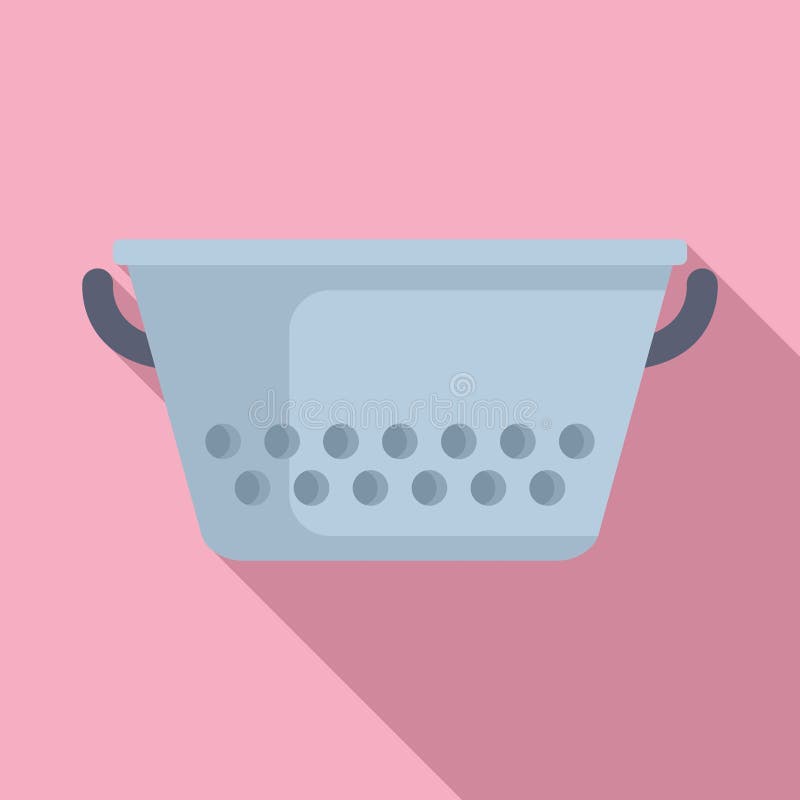 Drainer Colander Icon Flat Vector. Cooking Pot Stock Illustration ...