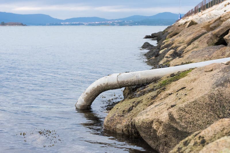 Draining Sewage into the Ocean Stock Photo - Image of fluid, corrosion ...