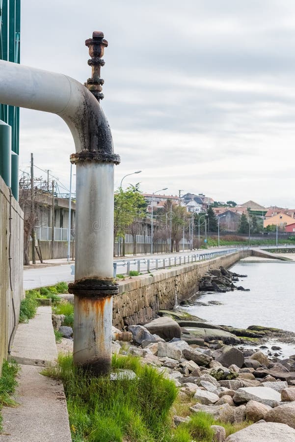 Draining Sewage into the Ocean Stock Photo - Image of flow, industrial ...