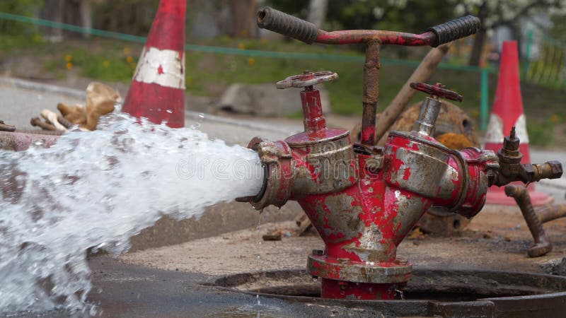 Draining Water from Building Plumbing System Stock Footage - Video of ...