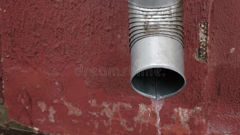 Drainpipe in the rain stock footage. Video of outdoors - 150522830