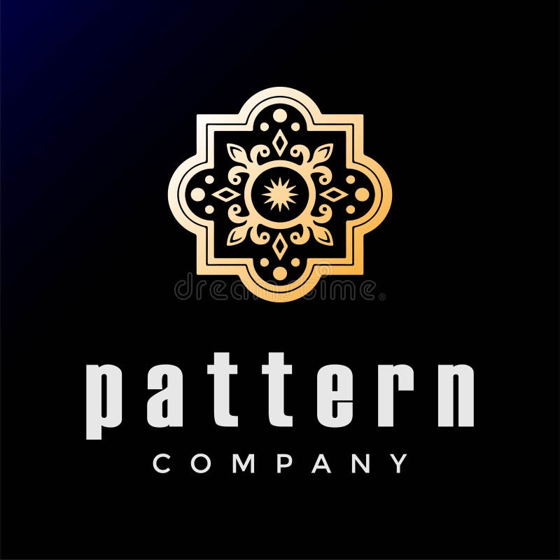 Elegant Luxury Line Pattern Logo Design Stock Vector - Illustration of ...
