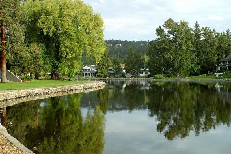 Drake park Bend, Oregon stock photo. Image of trees, beauty - 861804