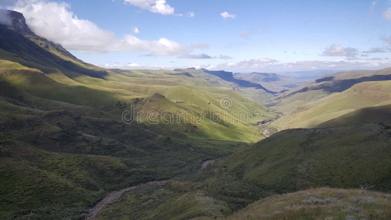 The Drakensberg Mountain Range Stock Image - Image of escarpment ...