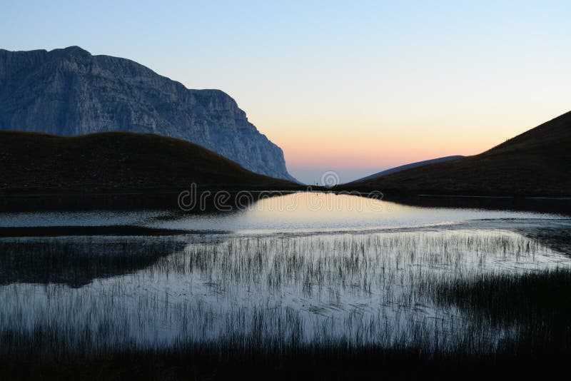 Drakolimni stock photo. Image of tymfi, located, mountains - 48201798
