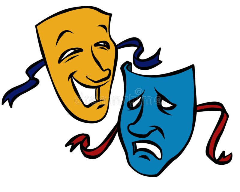 Drama Masks stock illustration. Illustration of laugh - 2701535