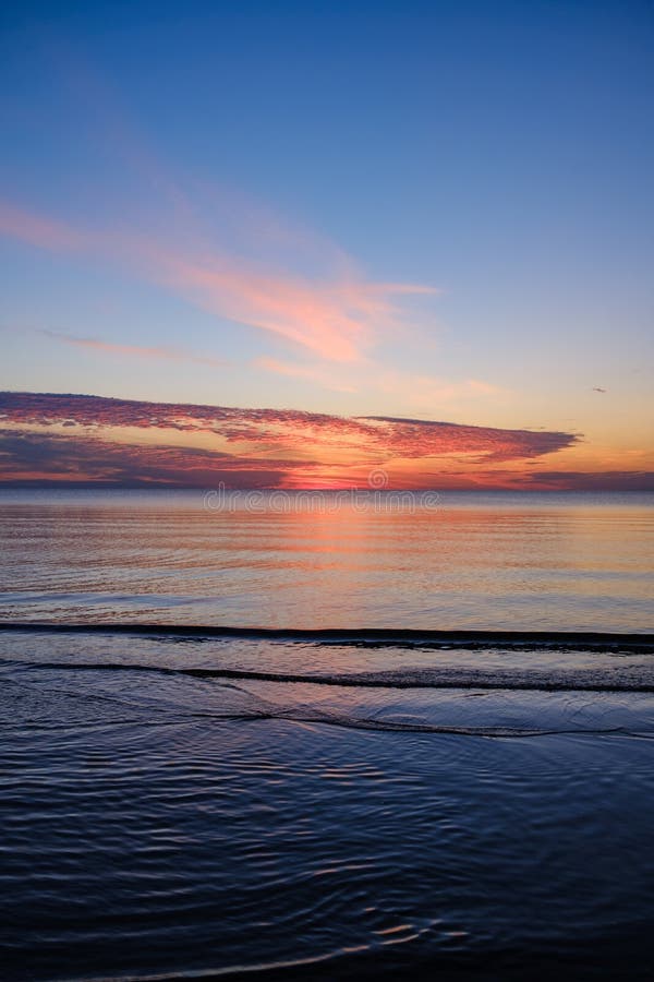 Dramatatic Red Dark Sunset Over the Fields and Cities Stock Photo ...