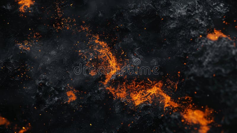 Inferno Abstract: Fiery Particle Explosion on Dark Texture Background ...
