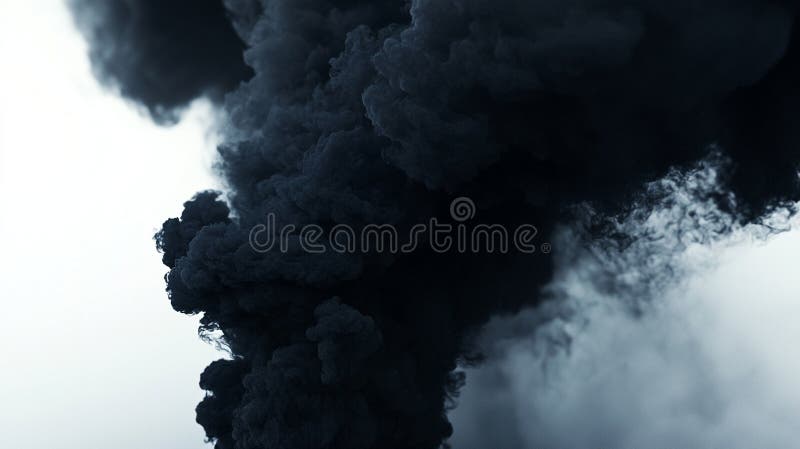 Dramatic Abstract Black Smoke Cloud Dark Vapor Texture Background Stock ...