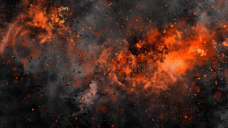 Dramatic Abstract Dark Orange Explosion Background - Modern Grunge ...
