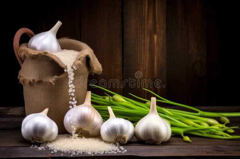 Dramatic Abstract Low Key Background Featuring Intricate Garlic ...