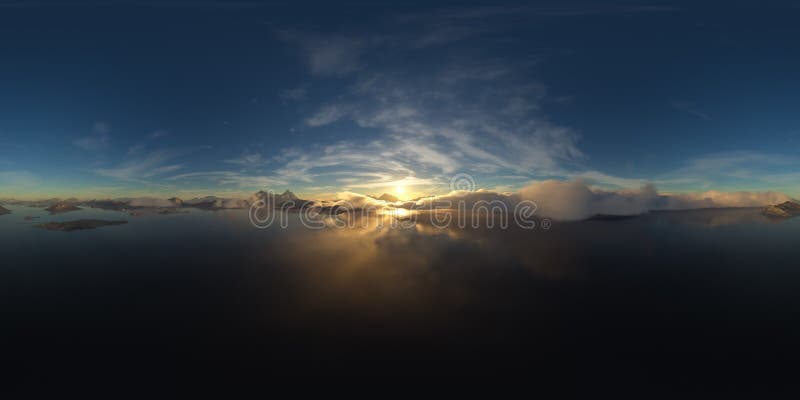 Dramatic Aerial Panorama of Clouds and Mountain Landscape. Nature ...