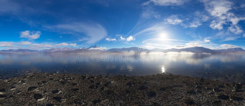 Dramatic Aerial Panorama of Clouds and Mountain Landscape. Nature ...