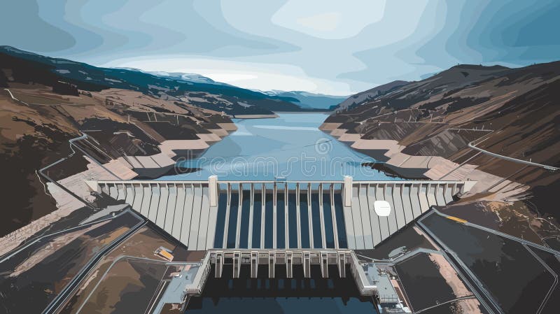 A Dramatic Aerial View Capturing the Scale and Power of a Hydroelectric ...