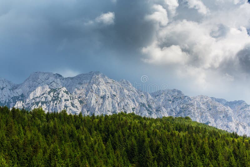 Dramatic Alpine Scenery in the Summer, in the Transylvanian Alps, with ...