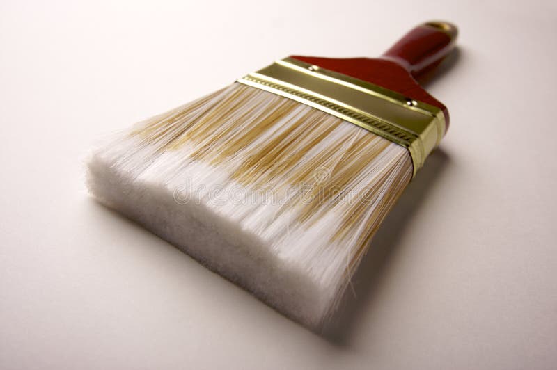 Dramatic Angle of Paint Brush Stock Image - Image of angle, bristles ...