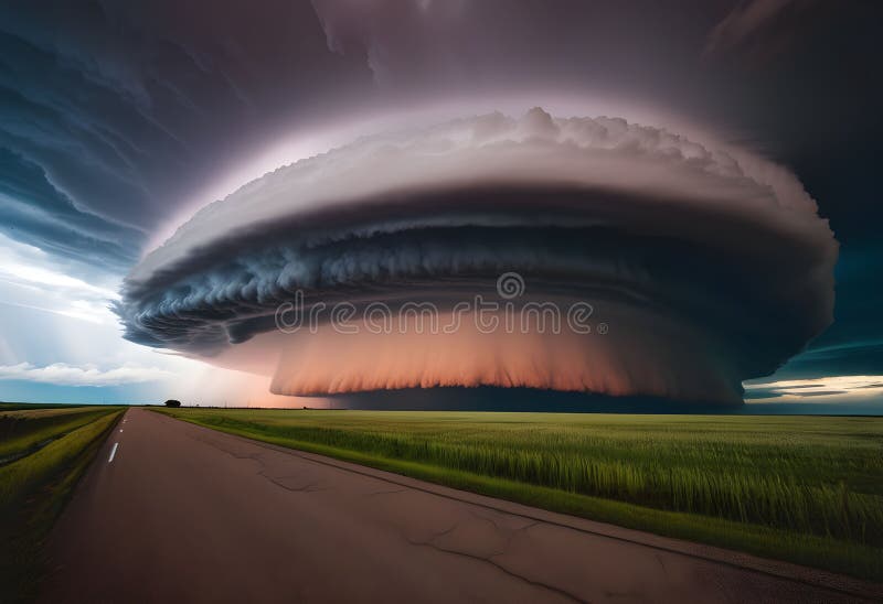 Supercell Storm Anvil Top â€“ a Flattened, Mighty Cloud Formation Above ...
