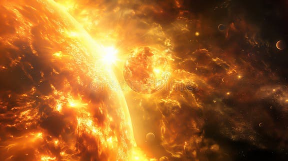 Dramatic Apocalyptic Background, Exploding and Stock Illustration ...