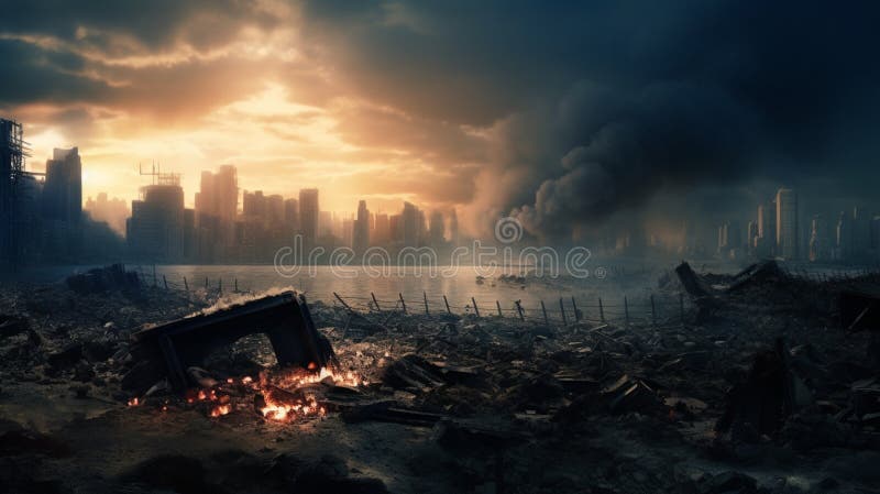 Dramatic Apocalyptic Background Judgment Day End of World Complete ...