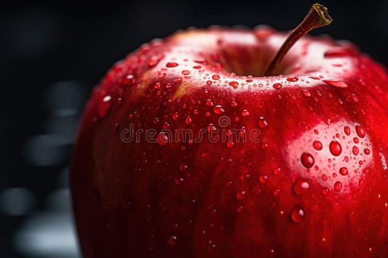 Dramatic Apple Splash: Apple on a Dark Background with Water Splash ...