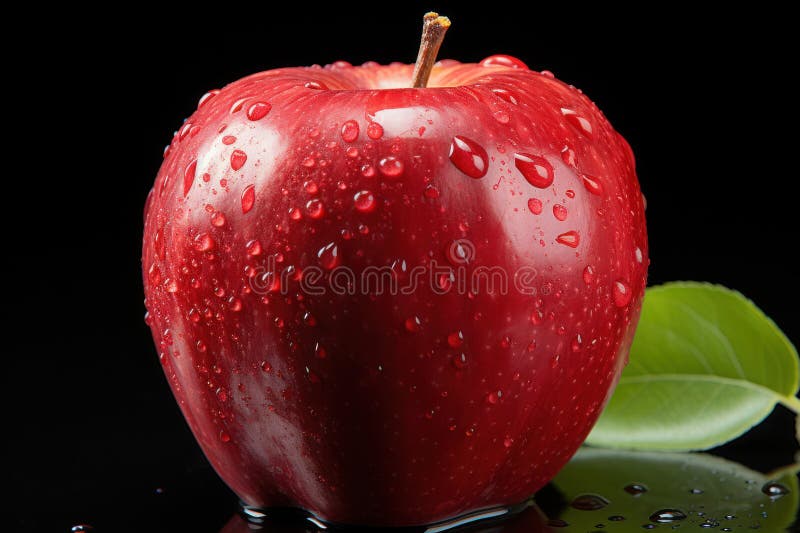Dramatic Apple Splash: Apple on a Dark Background with Water Splash ...