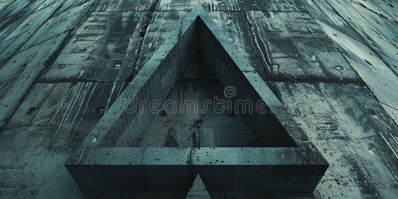 Abstract Concrete Triangle Form Stock Image - Image of brutalist, form: 328078623