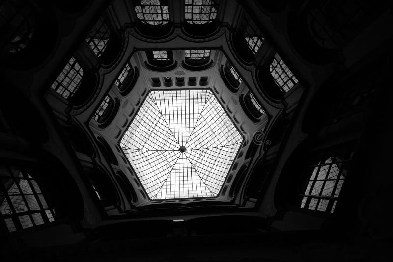 Dramatic Architectural Dome with Symmetrical Design and Intricate Glass ...