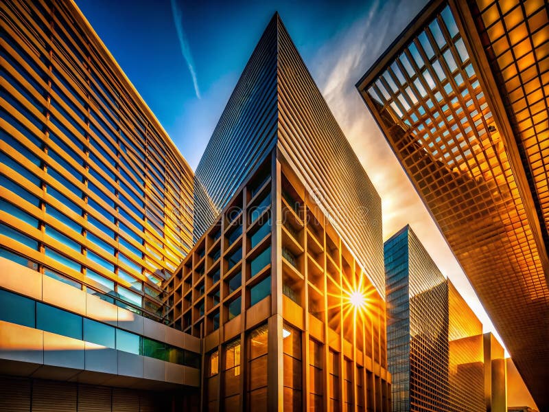 Dramatic Architectural Forms Silhouetted Against a Stunning Sky a Study ...