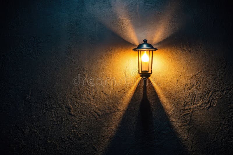 Dramatic Architectural Interior Textured Walls Illuminated by a Single ...