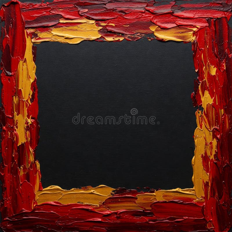 Artistic Impasto Frame Design Stock Illustration - Illustration of ...