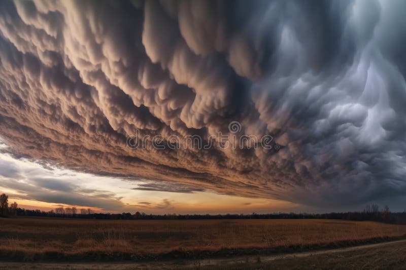 Dramatic Asperatus Clouds in the Sky Created with Generative AI ...
