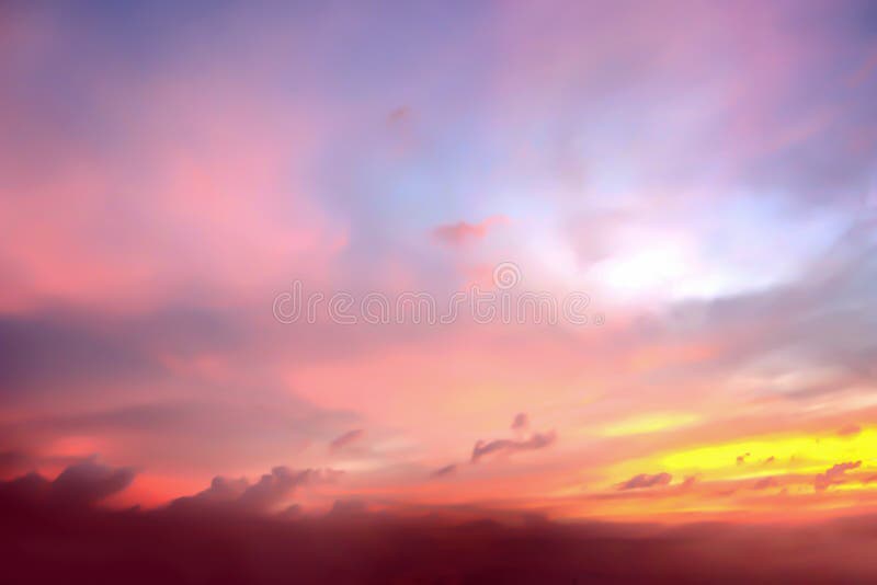 Dramatic Atmosphere Panorama View of Beautiful Twilight Sky. Stock ...