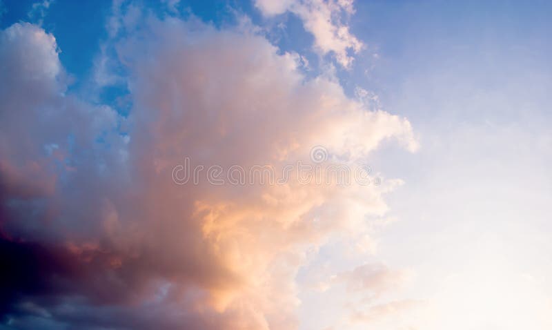 Dramatic Atmosphere Panorama View of Blue Sky. Stock Image - Image of ...
