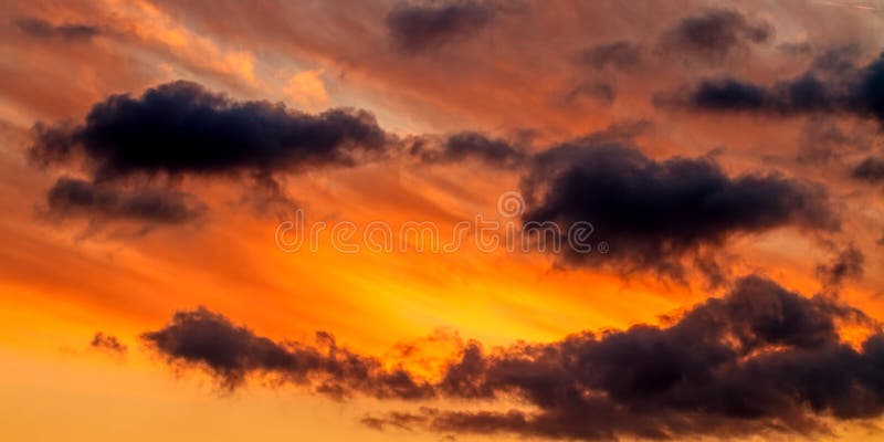 Dramatic Autumn Sunset Sky stock image. Image of peace - 32627685