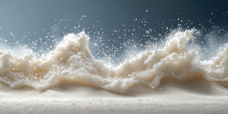 Dramatic Avalanche or Flood: Fast-Moving White Water Stream, Motion ...