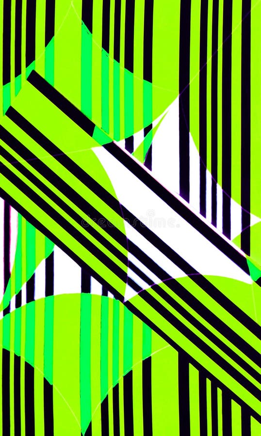 A Hand Colorured Abstract Pattern of Lines and Curves. Stock ...