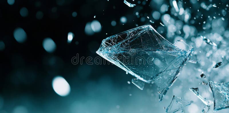A Dramatic Background Texture Featuring Shattered Glass Fragments ...
