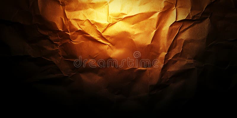 Dramatic Backlit Crumpled Brown Paper Texture Abstract Background ...