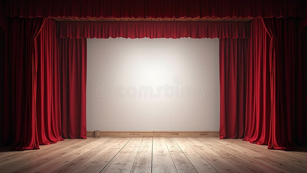 A Dramatic Backstage View of a Theater Set Under Construction ...