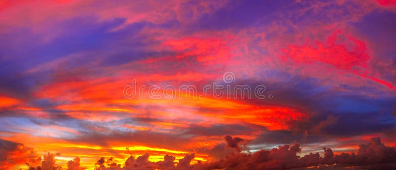 Colorful sunset cloud sky stock photo. Image of evening - 169190752