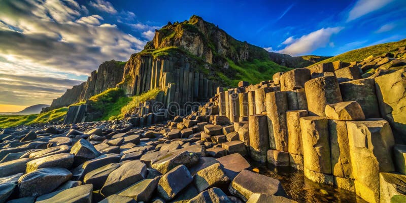 Dramatic Basalt Rock Texture a CloseUp View of Rugged Natural Stone for ...