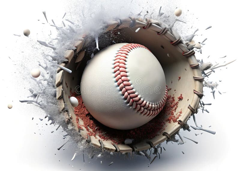 Dramatic Baseball Silhouette Exploding through a Hole a Powerful Visual ...