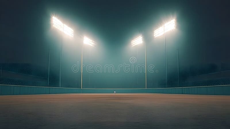 Dramatic Baseball Stadium Lights Backdrop for Sports Events and Media ...
