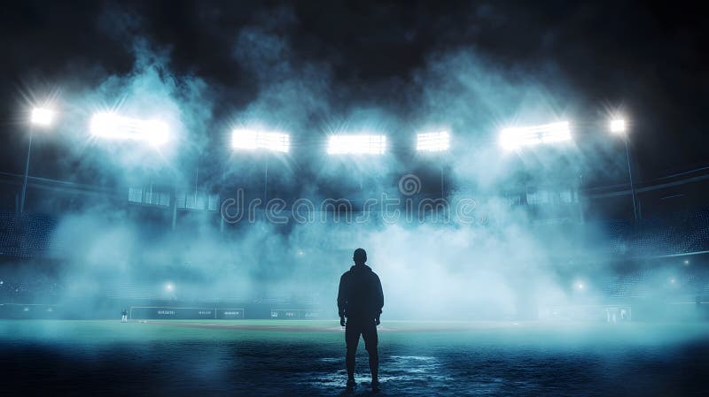Dramatic Baseball Stadium Lights Backdrop for Sports Events and Media ...