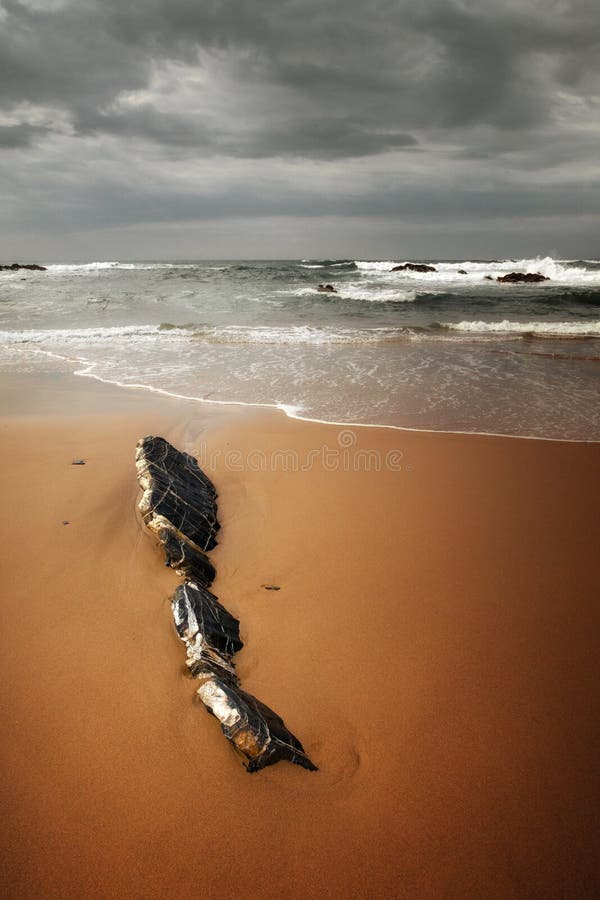 Dramatic beach scene stock image. Image of coast, shore - 34924297