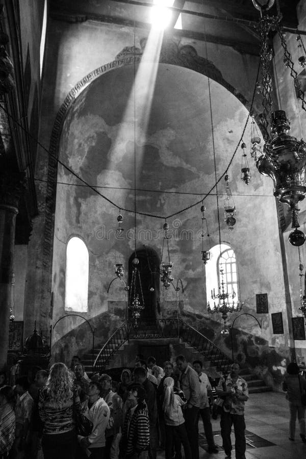 Dramatic Beam of Light is Falling into the Church of Nativity in ...