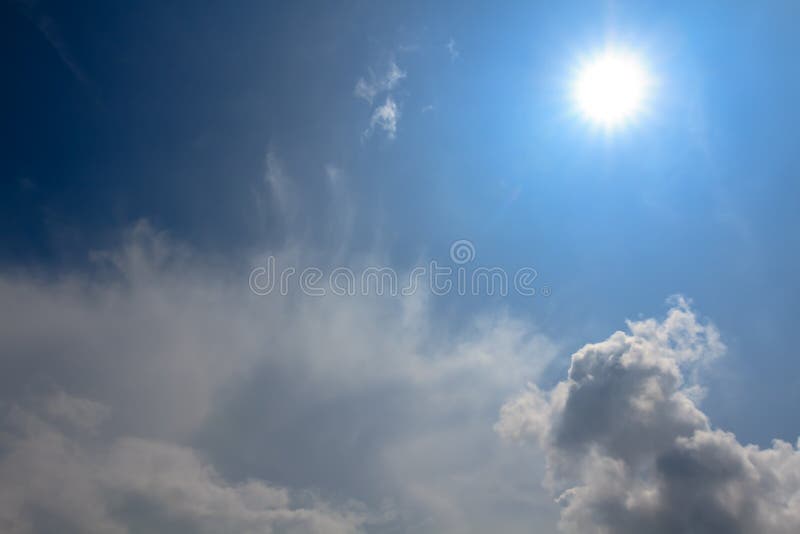 Dramatic Beautiful Blue Sky. Stock Photo - Image of environment ...